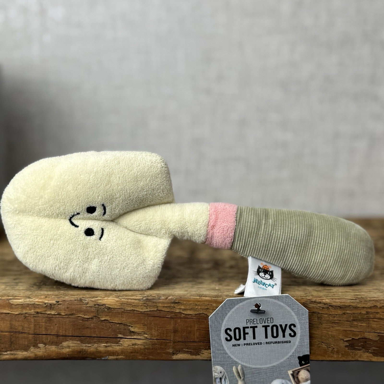 Jellycat Whimsy Garden Hand Trowel Soft Plush Rattle Collectible Toy R ...