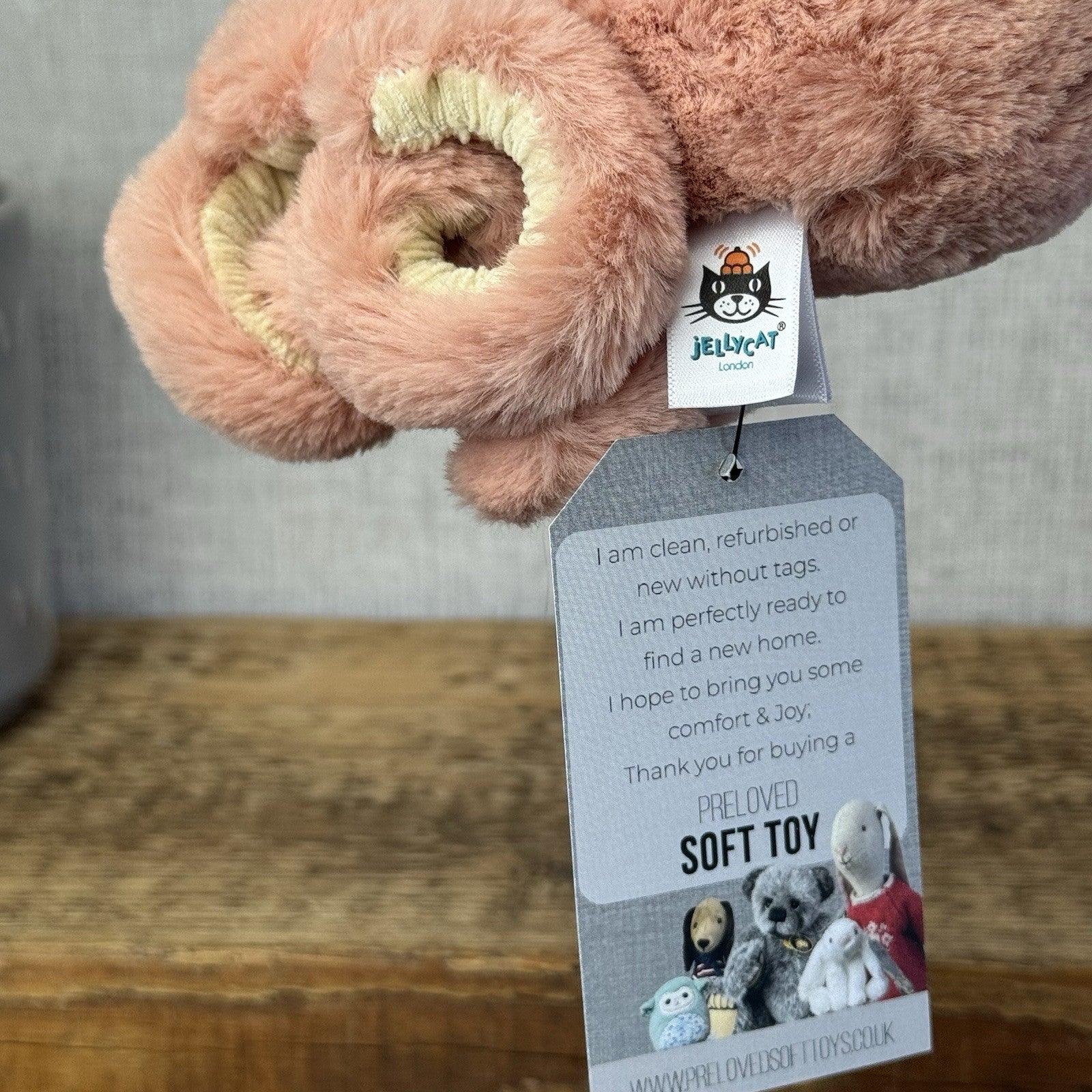 Jellycat Baby Odelle Octopus - Tiny Pink Octopus Plush Retired Sea Cre ...