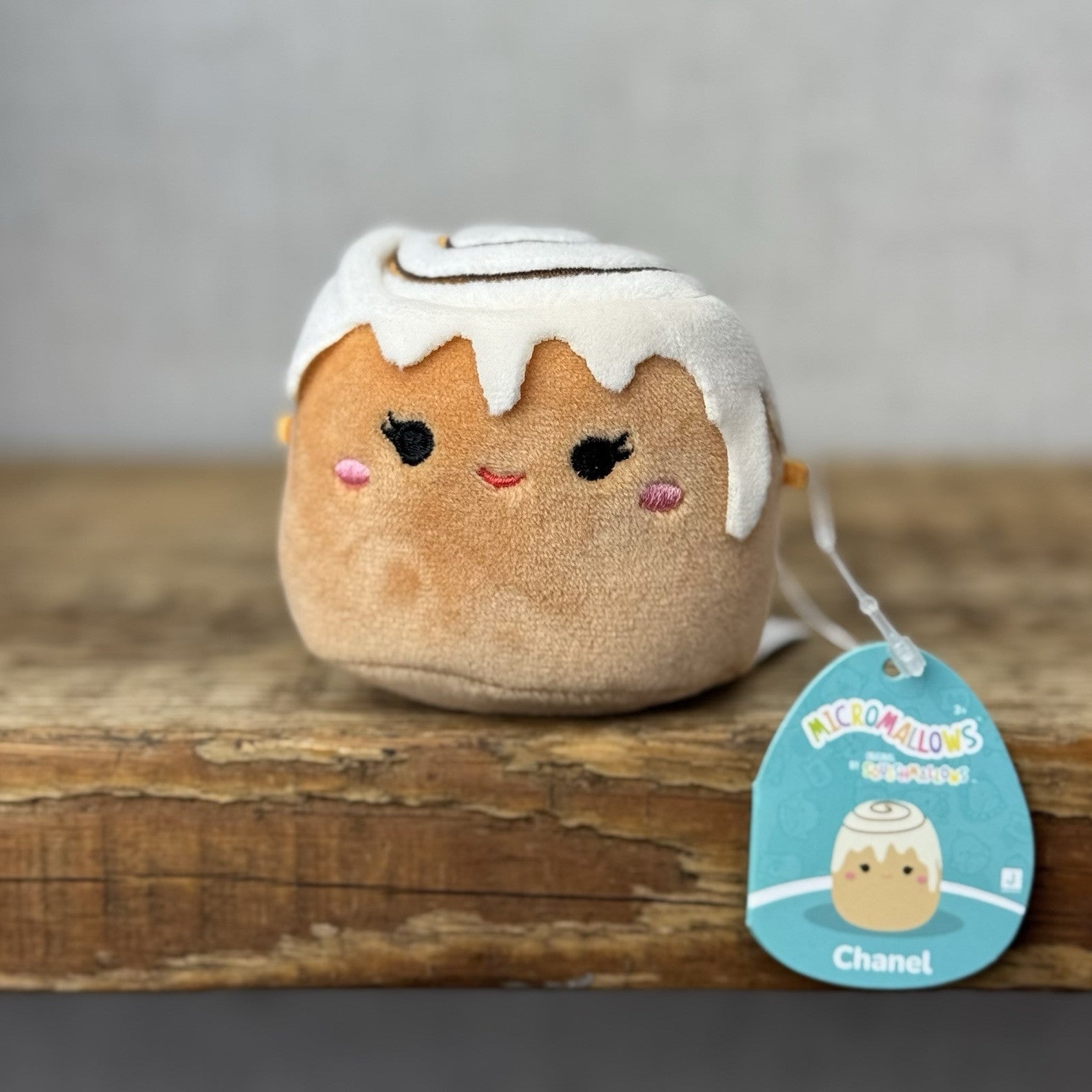 Squishmallow Micromallow Chanel Cinnamon Roll Tiny Pastry Squish New T ...